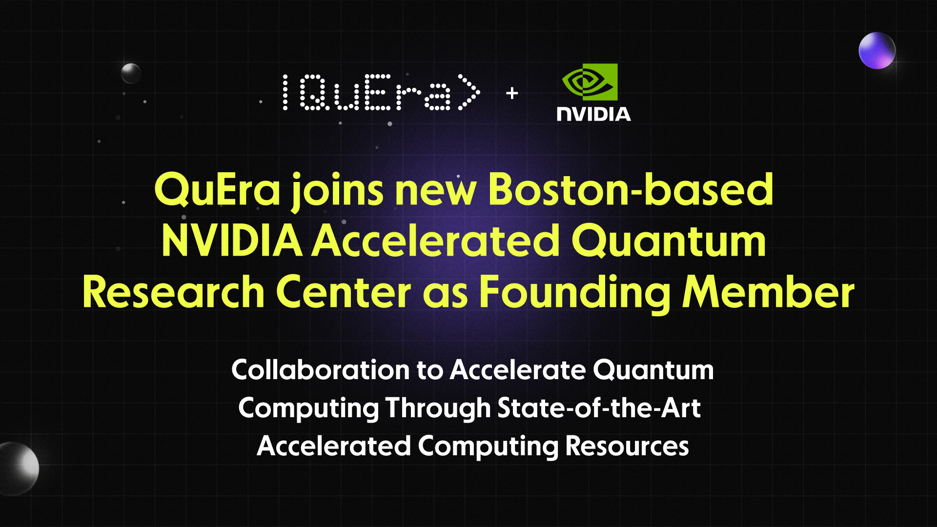QuEra Joins NVIDIA Quantum Research Center as Founder